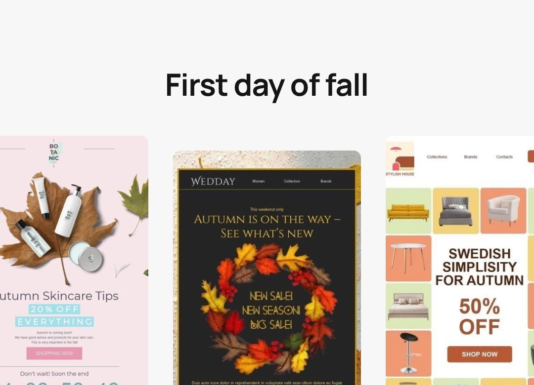 First day of Fall Email Templates 📭 | Free First day of Fall HTML Email ...