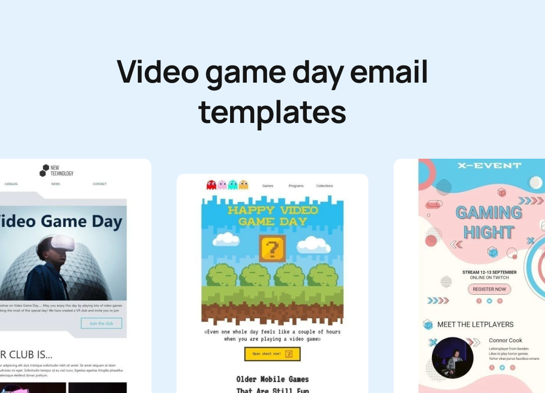 Video Game Day Email Templates 📭 | Free Video Game Day HTML Email ...