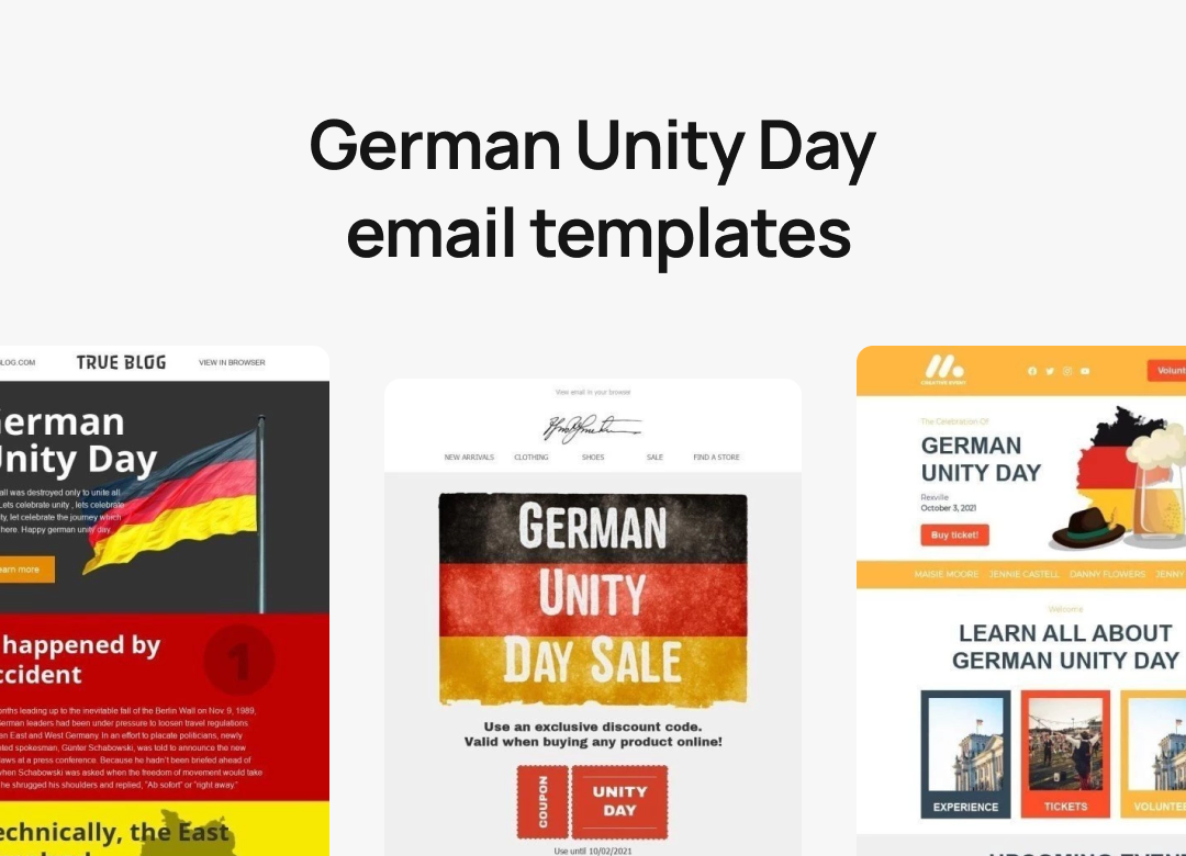 German Unity Day Email Templates 📭 | Free German Unity Day HTML Email ...