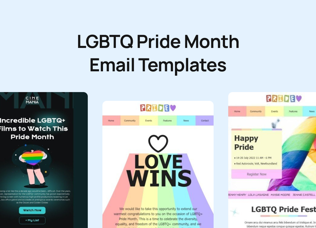 LGBTQ Pride Month Email Templates 📭 | Free LGBTQ Pride Month HTML Email ...