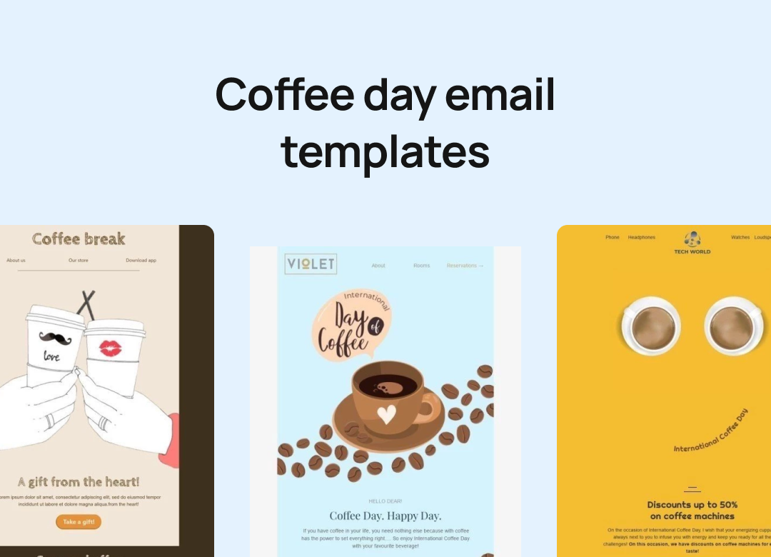 Coffee Day Email Templates 📭 | Free Coffee Day HTML Email Template ...