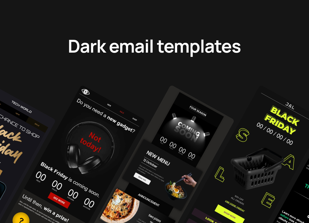 60 Dark Email Templates 📭 | Free Dark HTML Email Template — Stripo.email ️