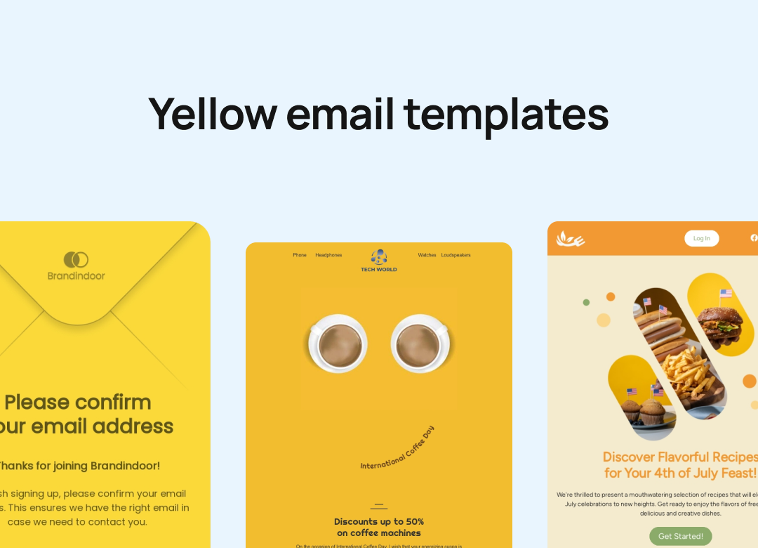 Yellow Email Templates 📭 | Free Yellow HTML Email Template — Stripo.email ️