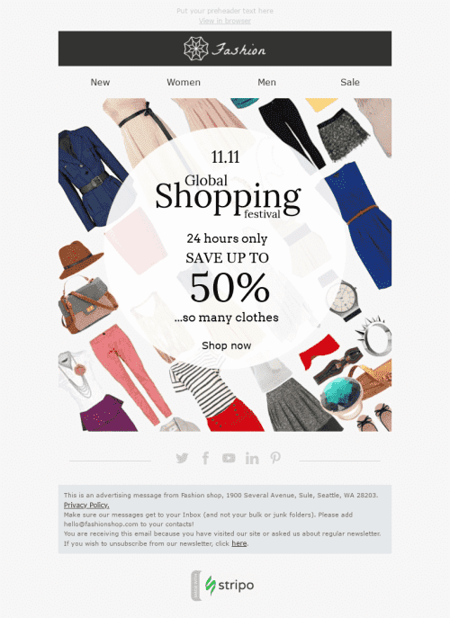 So Many Clothes Email Template by Stripo.email