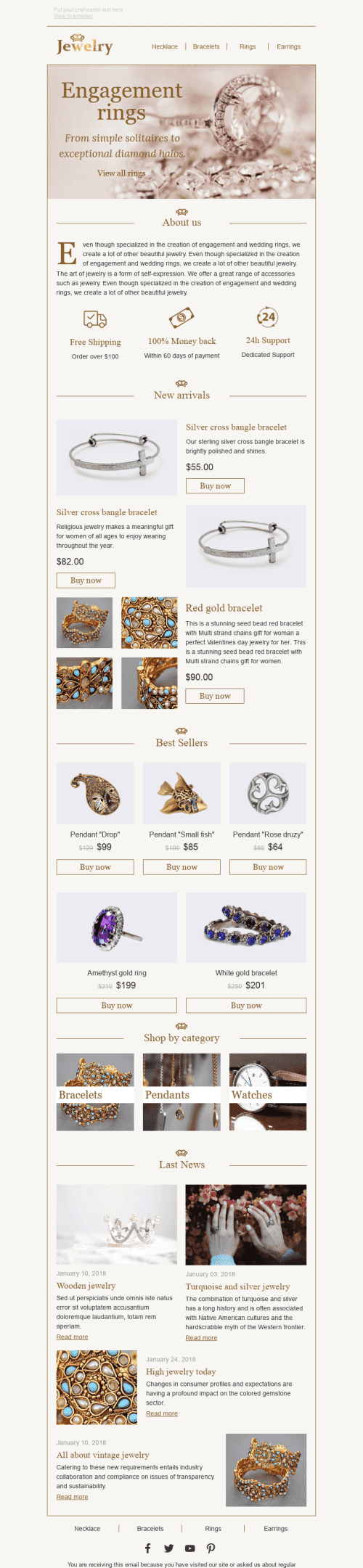 Red Gold Email Template by Stripo.email