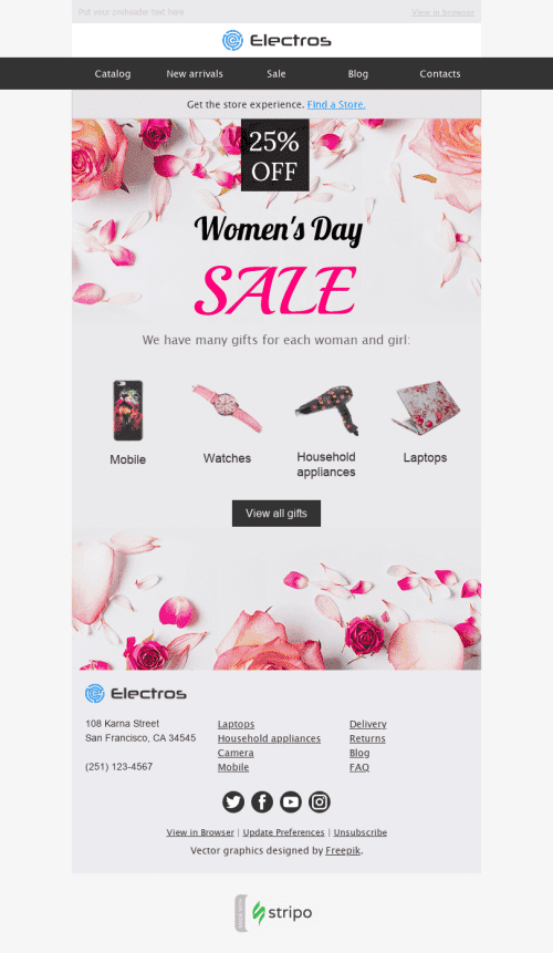 Flower Ornament Email Template by Stripo.email