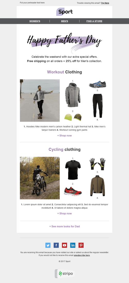 Strong Dad Email Template by Stripo.email