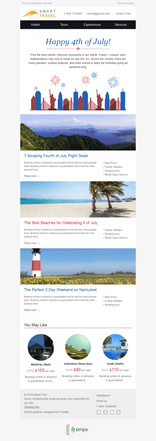 Explore America Email Template by Stripo.email