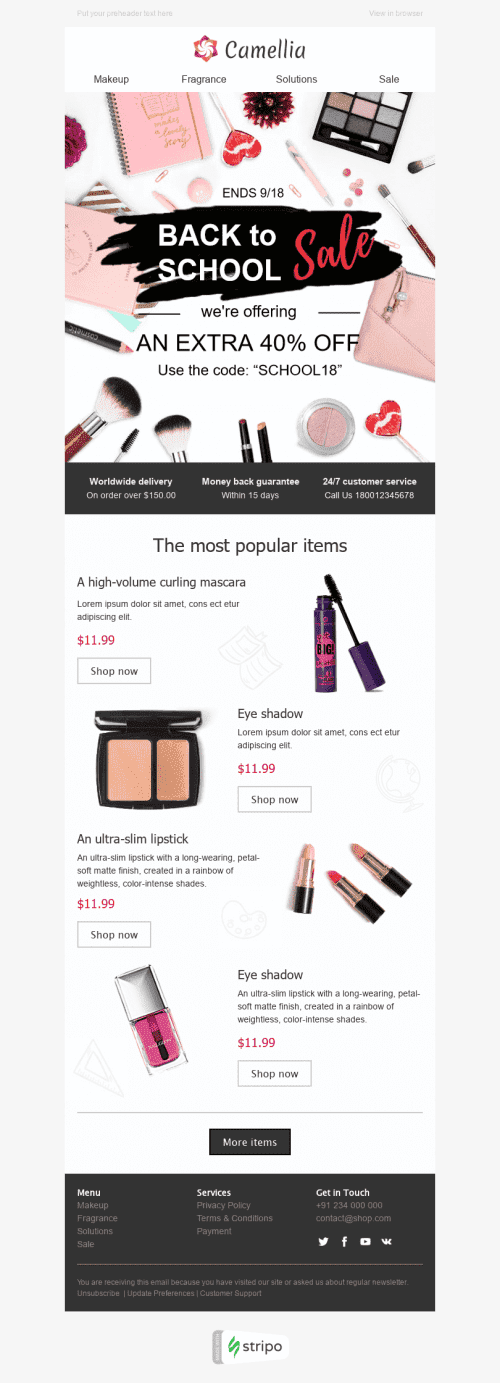 Mind and Beauty Email Template by Stripo.email