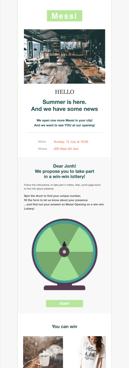 Morning Coffee Email Template by Stripo.email