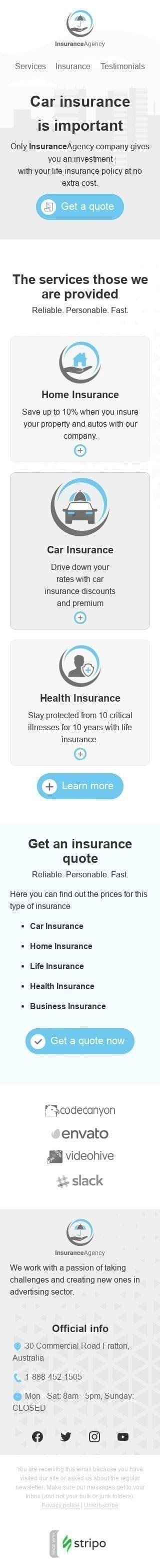 Get a quote Email Template by Stripo.email