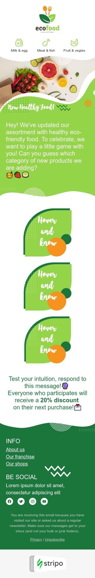 Healthy food Email Template by Stripo.email