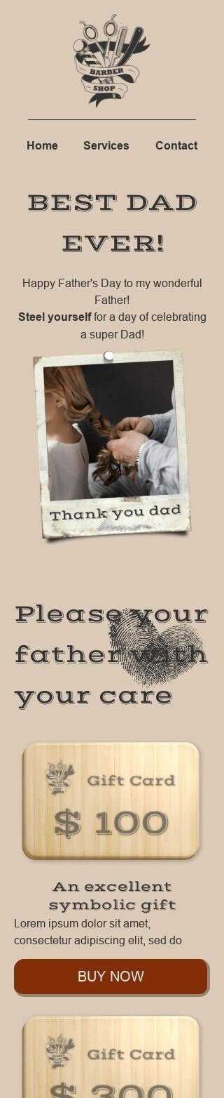 Thank you dad! Email Template by Stripo.email