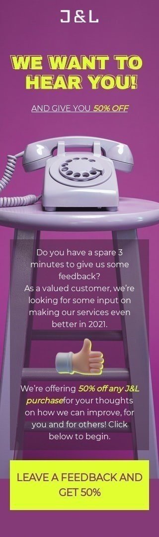 We want to hear you Email Template by Stripo.email