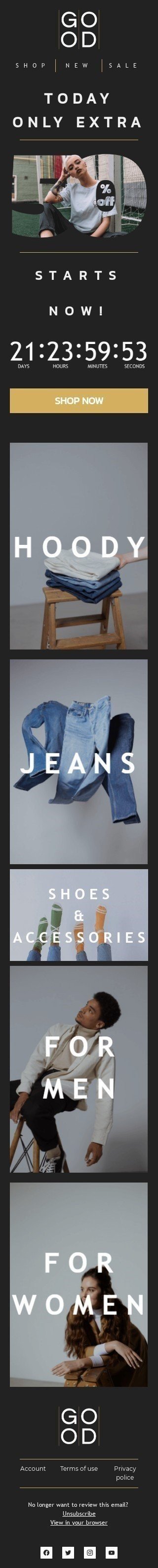 Selection by category Email Template by Stripo.email