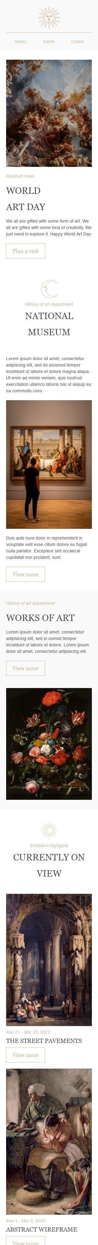 National Museum Email Template by Stripo.email