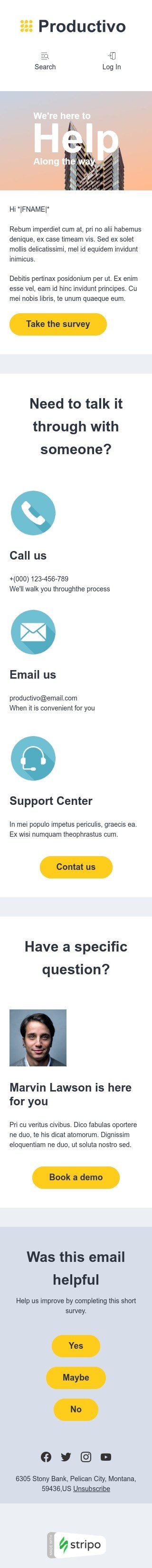 We're here to help along the way Email Template by Stripo.email