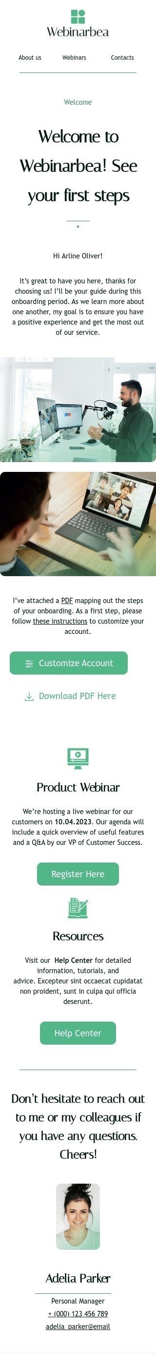 See your first steps Email Template by Stripo.email