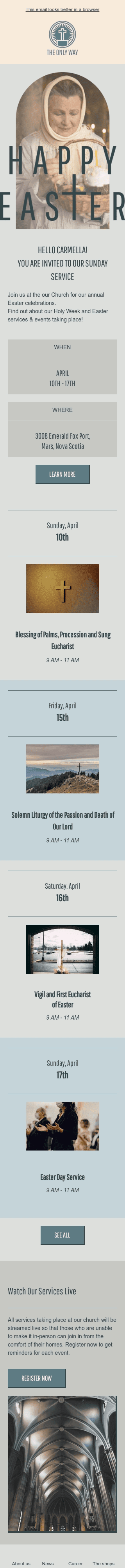 Easter celebrations Email Template by Stripo.email