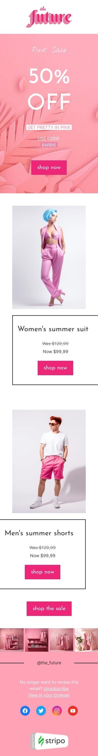 Get pretty in pink Email Template by Stripo.email