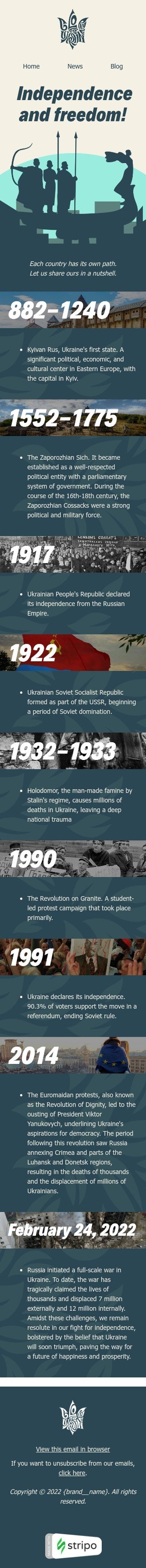 Independence and freedom! Email Template by Stripo.email