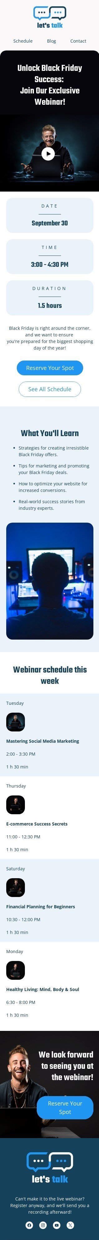 Exclusive webinar Email Template by Stripo.email