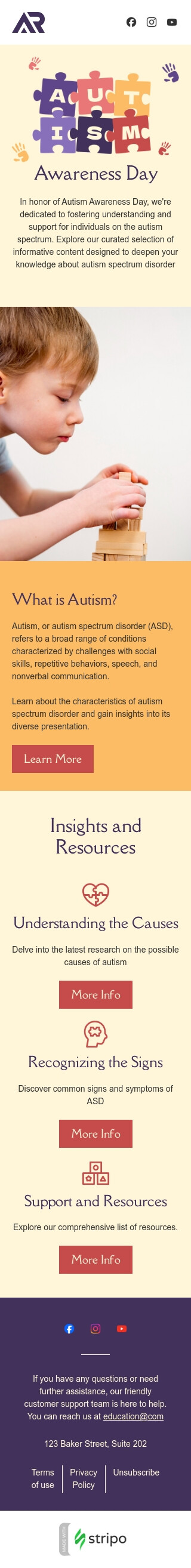 Autism spectrum disorder Email Template by Stripo.email