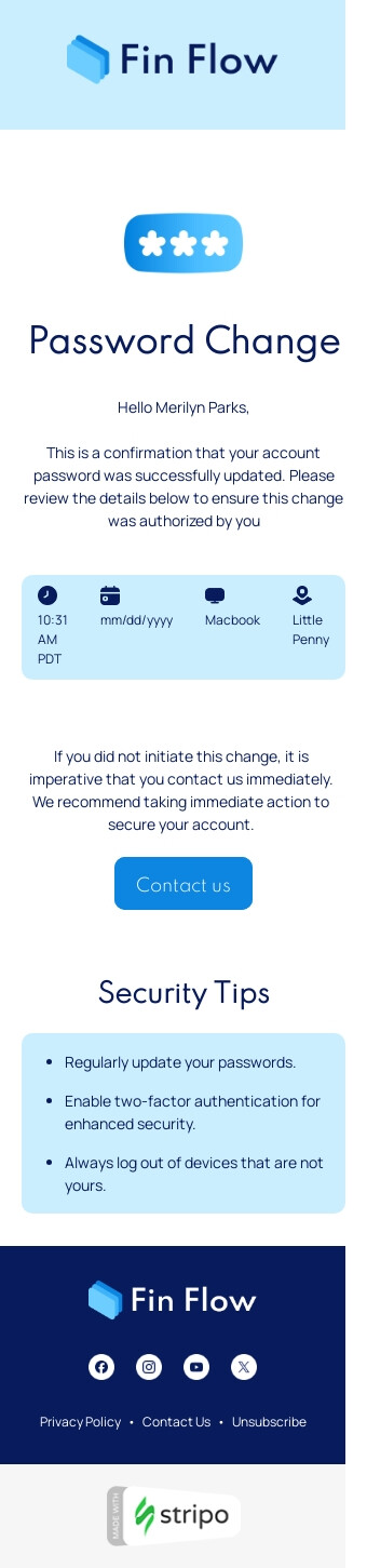 Change your password Email Template by Stripo.email